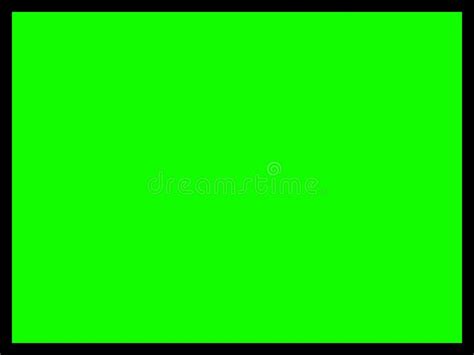 Solid Blank Empty Green Rectangle Screen Abstract With Black Outline