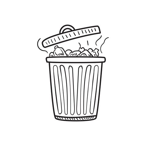 Trash Can Doodle Drawing Lixeira Desenho Lata De Lixo Desenho De