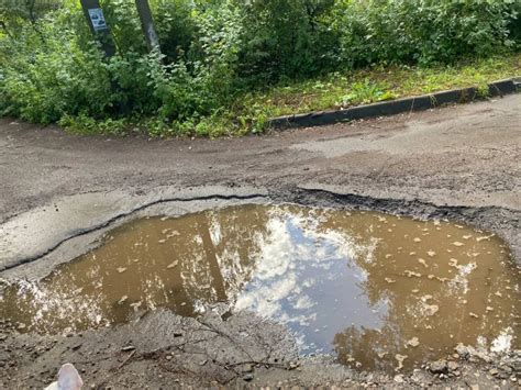 Калужане с 906 базы рассказали о разбитой дороге Благоустройство Новости Калужский