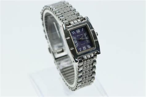 발렌시아노모더니즘 스퀘어 퍼플 베젤 심플 데일리 실버 헬로마켓