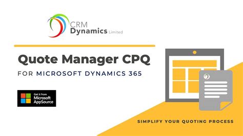 What Is Quote Manager Cpq For Microsoft Dynamics 365 Ce Youtube
