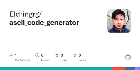 github eldringrg ascii code generator