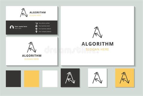 Algorithm Logo Concept Featuring Letter A With Intertwined Arrows Stock Illustration