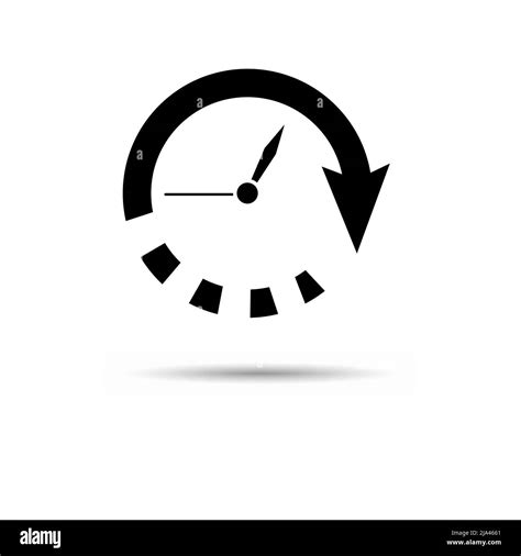 Clock And Circular Arrow Vector Icon Stock Vector Image And Art Alamy