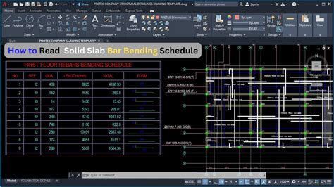 How To Read Bar Bending Schedule Of Rcc Slab Design In Protastructure