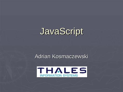 Cours De Javascript Speaker Deck
