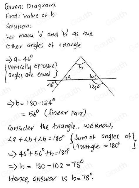 Solved Work Out The Size Of The Angle Marked H In The Diagram Below Give Your Answer In