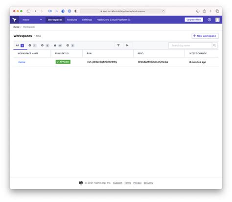Terraform Enterprise Cloud Workspace Types