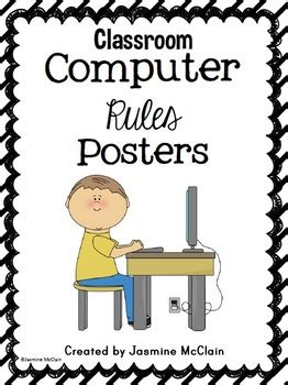 Classroom Computer Rules Posters By Jasmine McClain TpT