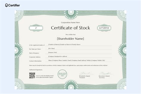 Free Stock Certificate Templates To Edit