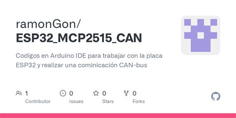 github ramongon esp32 mcp2515 can codigos en arduino ide para