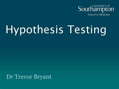 PPT Hypothesis Testing PowerPoint Presentation Free Download ID