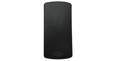 New Smythson Glasses Case 1200950 Black Panama Leather Glasses Case Ref1087536 Joli Closet