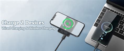 Amazon Com Luckyduo Ultra Slim Mah For Magnetic Portable Charger In Thin Wireless