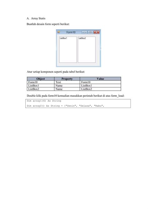 Fungsi Array Pada Vbdocx