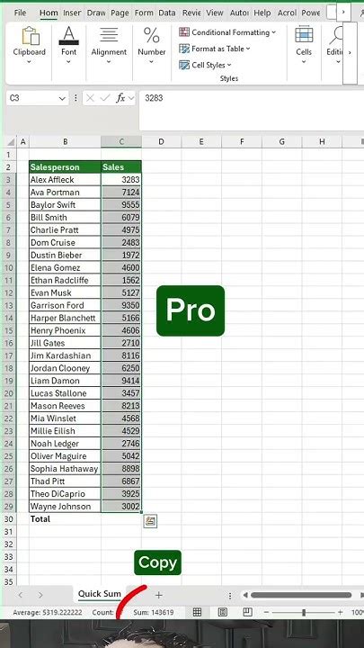 how to do quick sum in excel ‼️💯 excel exceltips excelfunction