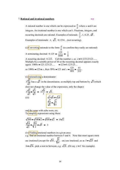 Maths Revision Notes Igcse Artofit
