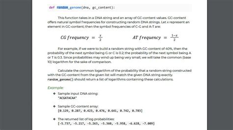 Solved Def Randomgenomedna Gccontent This Function