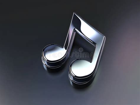 Silver White Music Note Musical Sound Melody Art Stock Illustration Illustration Of Reflection