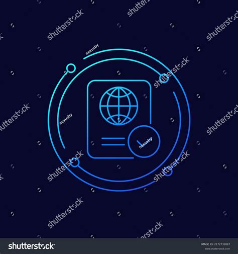 Passport Control Icon Linear Design Stock Vector Royalty Free 2172732887 Shutterstock