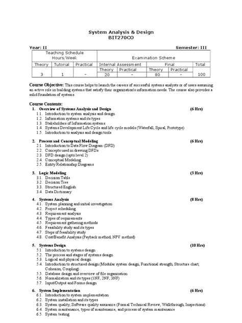System Analysis And Design Pdf Software Development Process
