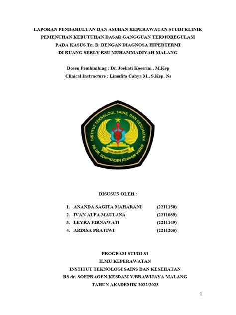 Laporan Dan Askep Hipertermia Pdf