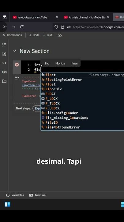 Kenapa 12 5 Bisa Error Strings Python Tipedata Coding Youtube