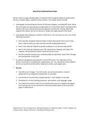 Writing A Reaction Paper Guidelines And Tips For Babes Course Hero