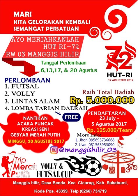 Contoh Pamflet Acara Terbaru Pamflet Hut Ri Pamflet Maulid Nabi Muhammad Saw Pamflet Rauni
