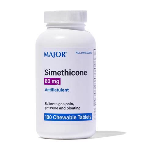 Major Simethicone Gas Relief 80 Mg Anti Flatulence Bloating And Gas Pressure