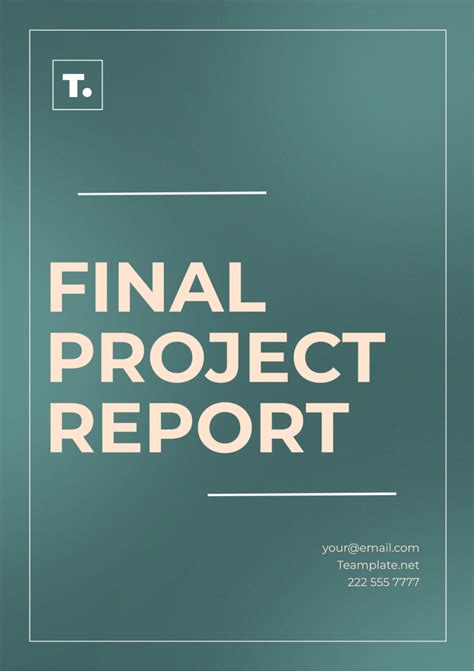 Free Final Report Templates To Edit Online And Print