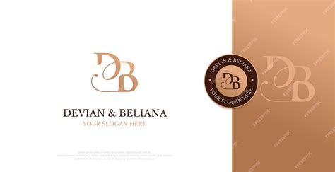 Premium Vector Wedding Logo Initial Db Logo Design Vector