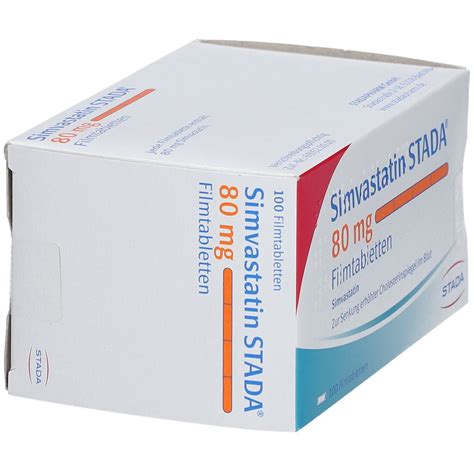 Simvastatin Stada® 80 Mg 100 St Mit Dem E Rezept Kaufen Shop Apotheke