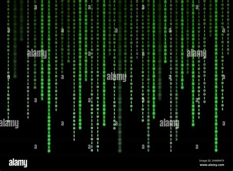 Green Matrix Background Of Binary Numbers Matrix Of Computer Data