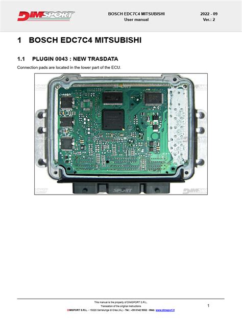 Ecutools Vietnam Pinout Dimsport Open Mode Bosch Edc7c4 Mitsubishi Pdf Manufactured Goods
