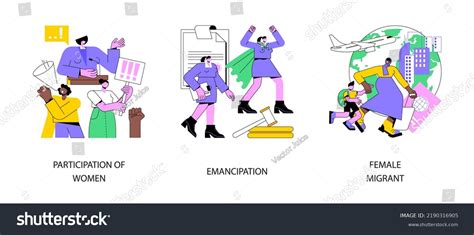 Gender Equality Abstract Concept Vector Illustration Stock Vector