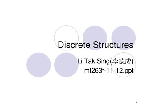 PPT Discrete Structures PowerPoint Presentation Free Download ID 6495560