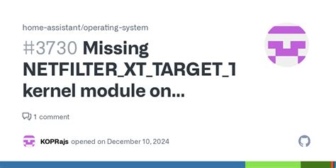 Missing NETFILTER XT TARGET TCPMSS Kernel Module On ODROID N Issue Home Assistant