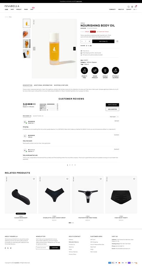 Issabella Sexy Lingerie Adult Toy Shop Figma Template By Jwsthemes