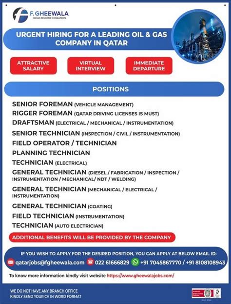Assignment Gulf Jobs on LinkedIn: Urgent Hiring for a Leading Oil & Gas ...