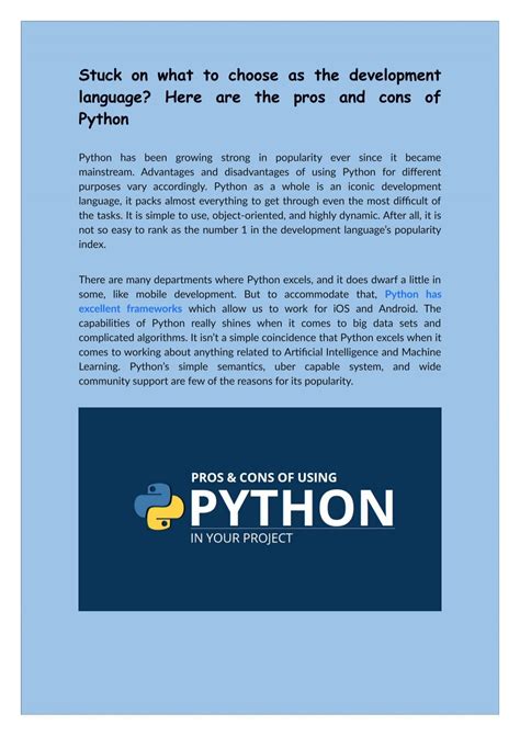 Pros And Cons Of Python Open Source Programming Language