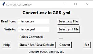 Convert Csv To GSS Yml Quick Start