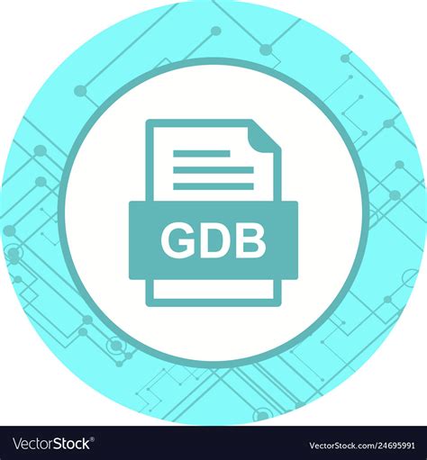 gdb file document icon royalty free vector image