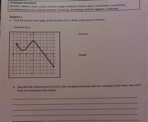 Solved Vocabulary Word Bank Function Relation Input