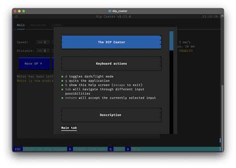 github ivs kuleuven dip coater a terminal textual app to control a