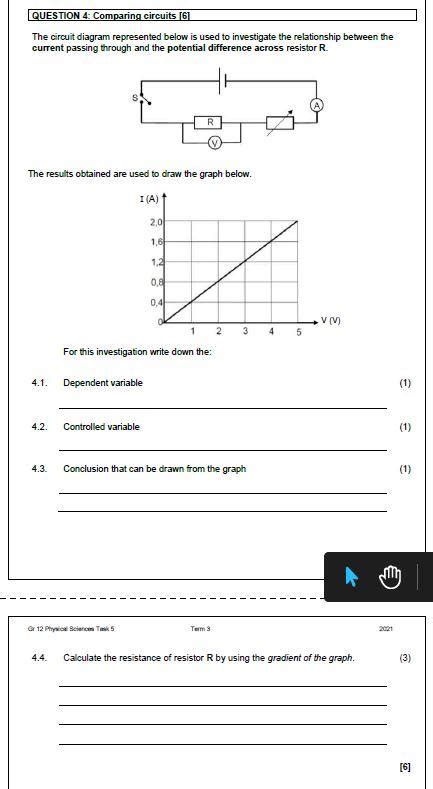 solved question 4 comparing circuits [6] the circuit diagram