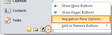 How To Change Customize Navigation Pane Font Size In Outlook
