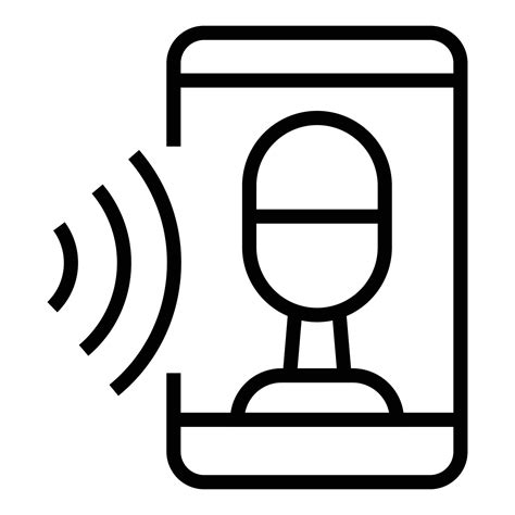 Voice Recognition Icon Outline Vector Speech Command 15890414 Vector Art At Vecteezy