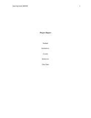 Project Report Edited Edited Docx Running Head REPORT Project Report Student Institution