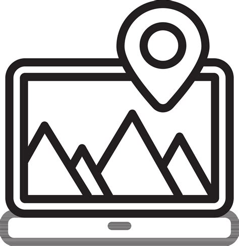 Gps Laptop Gps Location Navigation Web Navigation Icon Vector Art At Vecteezy